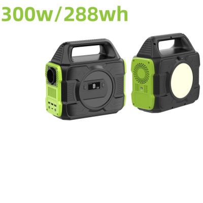 China 300W/288wh Gerador solar para casa Estação de energia externa de onda senoidal pura com ecrã LCD à venda