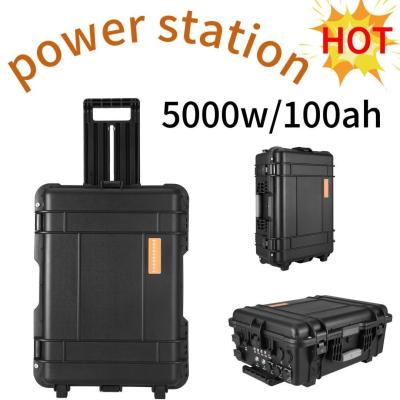 China Estação de energia solar de acampamento ao ar livre Todas as tomadas de saída AC 4800wh 48V100ah para família à venda