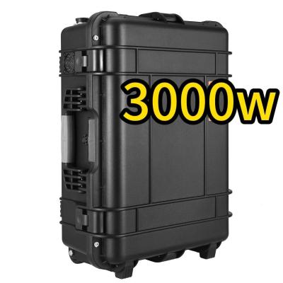 China 3000W/3000wh Estação de energia de armazenamento de energia portátil ABS Material de concha de liga para viagens à venda