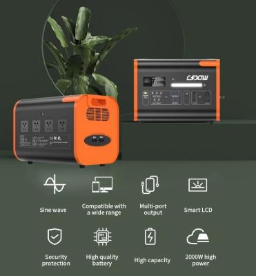 Cina AT22 Generatore solare 2200W 220V 110V LiFePO4 Centrale solare portatile Arancione Nero in vendita