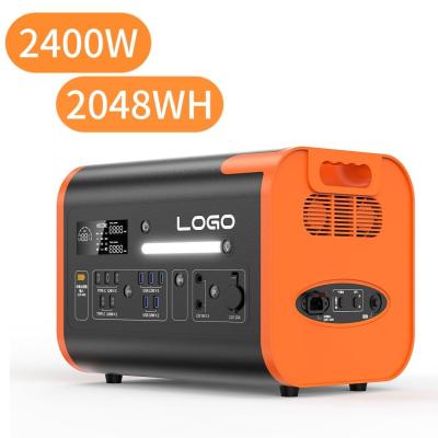 中国 屋外オーバーロード保護機能のための2400W/2048wh/LiFePO4ポータブル太陽光発電機 販売のため