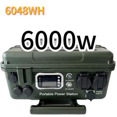 China Estação de energia de alta capacidade de carregamento solar de RV 6000W/6048wh com estrutura média ABS à venda