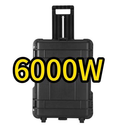 China 6000W portátil 6216wh acampamento 230V Fósforo de ferro de lítio Bateria de energia da estação para a energia à venda