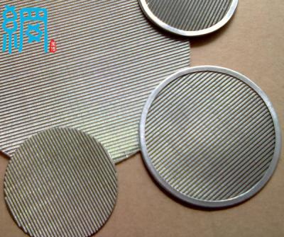 China Round Cut Wire Net For Melt Plastic Filtration for sale