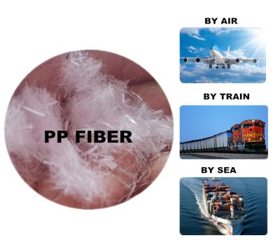 China Shrink Resist Concrete Polypropylene Fibers For Construction / Cement for sale