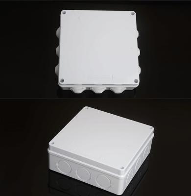 China 200x200x80mm 12 Entry Holes IP65 Abs Waterproof Junction Box With PVC Stoppers for sale