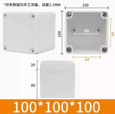 China Caixa elétrica à prova d'água ABS material PC transparente 100*100*100mm com parafusos de plástico for sale