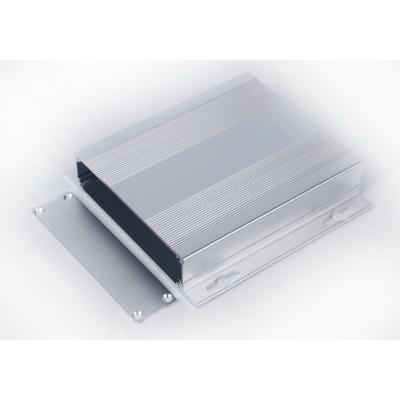 China Split Body Black Anodized Aluminum Enclosure With Flanged Walll Mount 107*27*120mm for sale