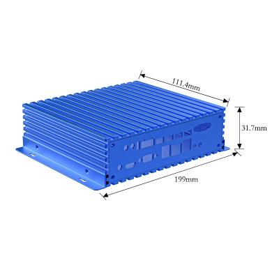 China Custom Aluminum Extrusion Enclosures Housing With Heatsink Fins for Industrial Electronics for sale