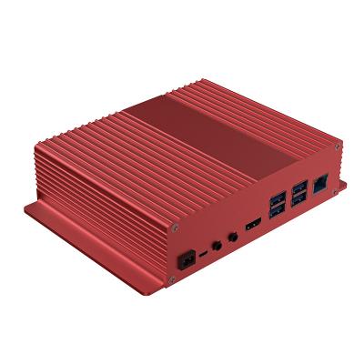 China 160*46*150mm Anodized Black Aluminum Cooling Case With Flange Wall Mount for sale