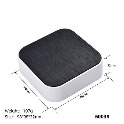 China Brushed Finish Surface 98*98*32mm smart wifi controller desktop plastic enclosures for electronics for sale