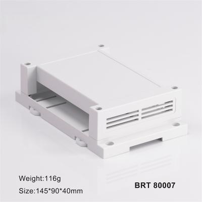 China Fire Retardant DIN Rail Enclosure 145x90x40mm for Electronic Home Automation PLC Switch Box for sale