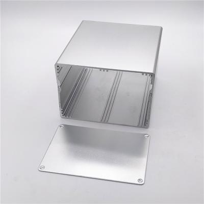 Cina recinzione di alluminio dell'estrusione di 120*83*130mm Squre con la piastra laterale in vendita