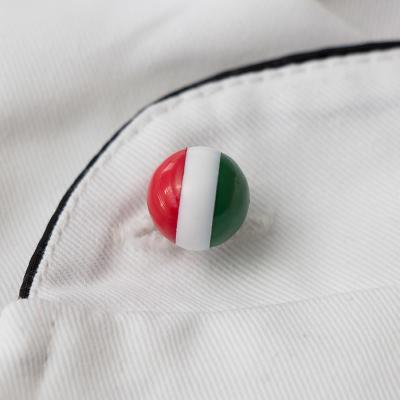 China Tricolor Chef Buttons，China Tricolor Chef Buttons, Tricolor Round Buttons，Chef stud buttons for sale