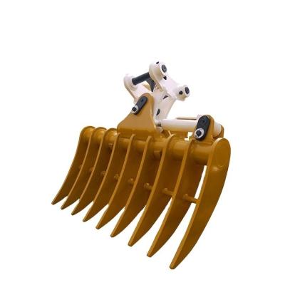 China Heavy Duty 1-100 Ton Excavator Rake Attachment Land Clearing Stick Root Brush for sale