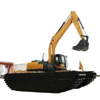 Quality 20 Ton Amphibious Excavator Pontoon Undercarriage for Swamp Marsh Floating for sale