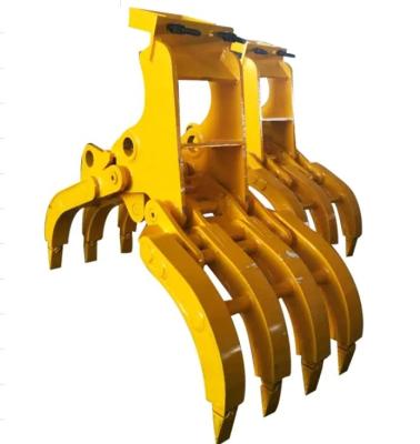 China Fabriek op maat Multifunctionele Hout Gripper Hydraulische Klauw Rots Grijper Graafmachine Log Log Grijper Hout Grijper for sale