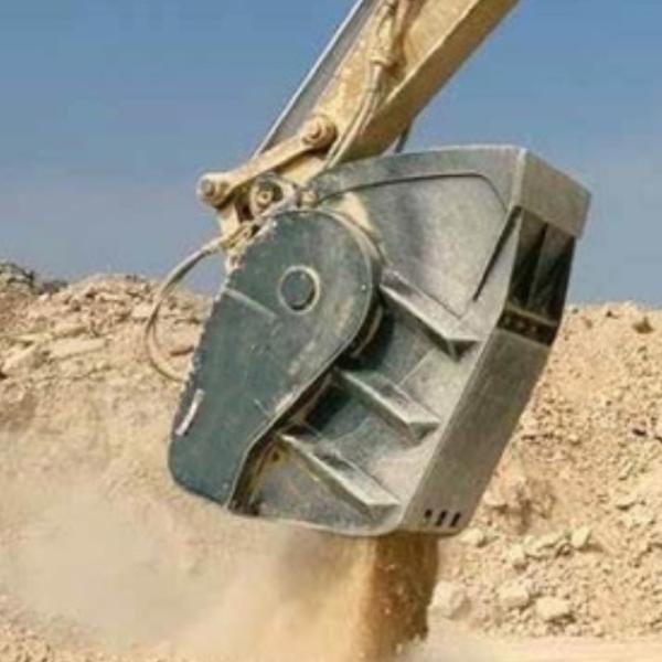 Quality Q345 20ton Excavator Bucket Stone Crusher Attachment for Rock Breaking for sale