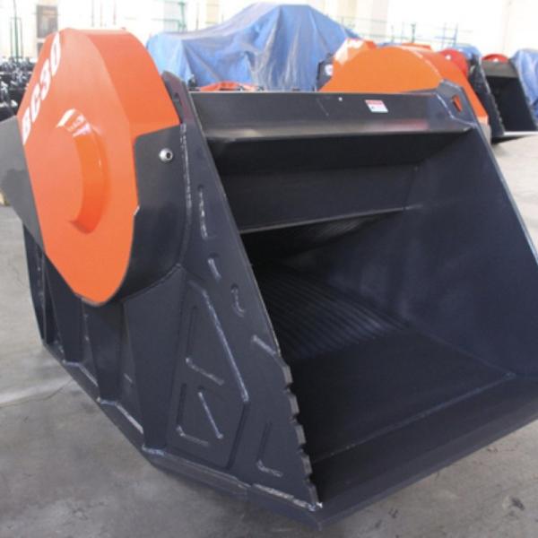Quality Q345 20ton Excavator Bucket Stone Crusher Attachment for Rock Breaking for sale