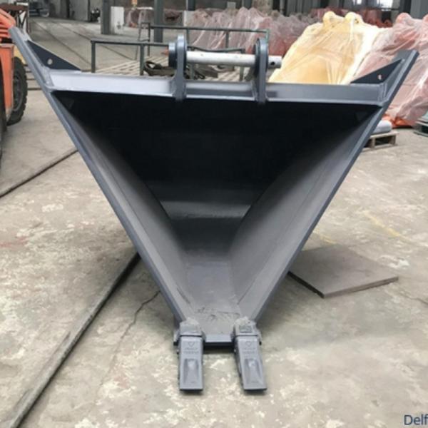 Quality Q355B Steel Trapezoidal Excavator Rock Bucket V Ditch Attachment 20 Tonne for sale
