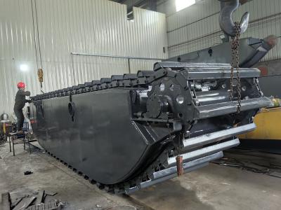 Defeng CUSTOMIZED AMPHIBIOUS EXCAVATOR TRACK PONTOON FLOATING TRACK With hydraulic piles USED FOR DX225 DH225 20 TONS EXCAVATORS