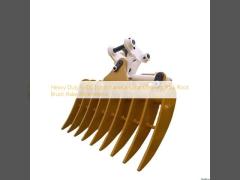 Heavy Duty 1-100 Ton Excavator Land Clearing Stick Root Brush Rake Attachment
