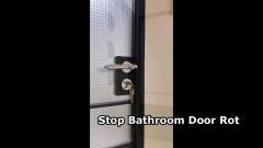 Aluminum bathroom door