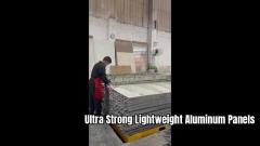 Aluminum panel and honeycomb core composited