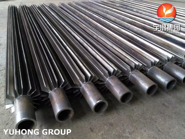 Quality Longitudinal Finned Tube, ASTM A106 GR.B With Carbon Steel Fin, For Power Plant for sale