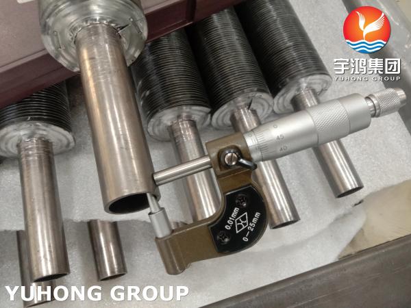 Quality Extruded Fin Tube With Base Tube ASME SB163 NO4400 And Aluminum Fin for sale