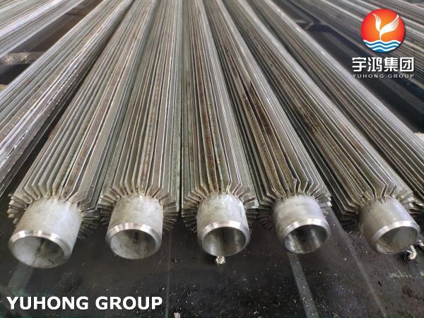 Quality ASTM A312 TP316L Welded Longitudinal Finned Tubes With Stainless Steel Fins for sale