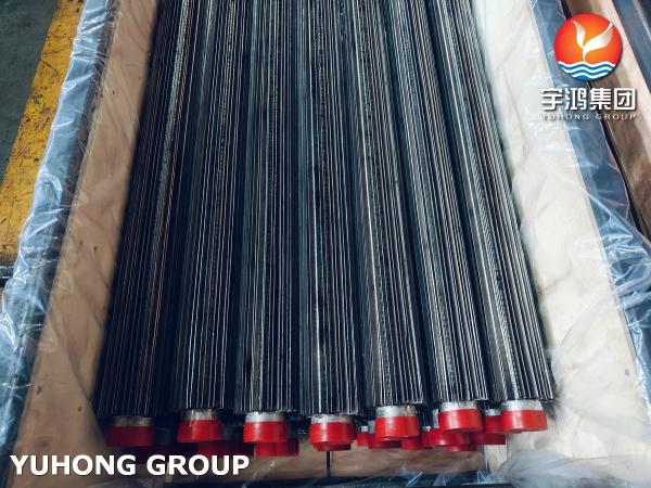 Quality ASTM A213 TP316L Longitudinal Finned Tube with SS316L Fins for Oil Cooler for sale