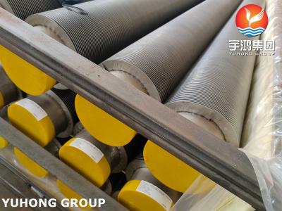 중국 ASTM A376 TP347H 폐기물 열 회수용 탄소 강철 지느러미로 된 고체 핀 튜브 판매용