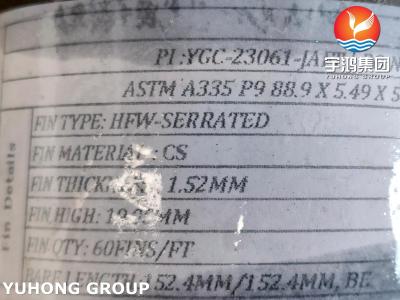 China Serrated Finned Tube HF Welding ASTM A335 P9 For Power Generation Boilers for sale