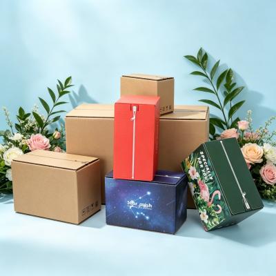 China Eco-Friendly Gift Corrugated Packaging Box, Full Color CMYK Printed Rigid Carton, Chinese Manufacturer Bulk Supply, Die Cut Design for Cosmetic, Craft and Holiday Present Packing for sale
