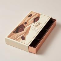 China Custom Rigid Foldable Gift Box Logo Recyclable Gray Board Drawer for Chocolate, Truffle, Praline for sale