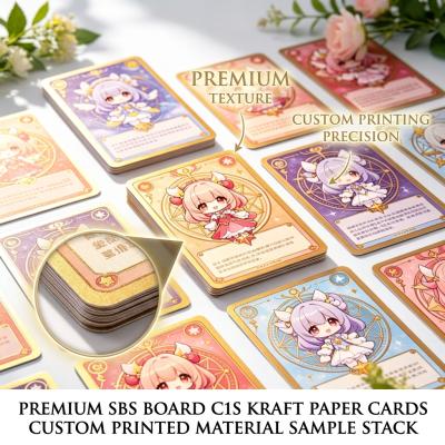 China Premium SBS Board C1S Kraft Paper Cards Custom Printed for Brand Packaging for sale