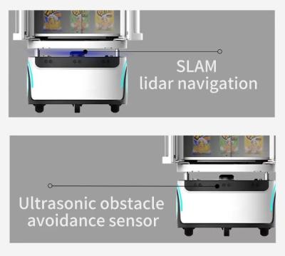 Cina Robotica autonoma e mobile del robot dello zucchero filato di evitare nero del distributore automatico in vendita