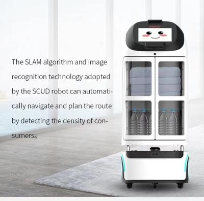 Cina Robotica autonoma e mobile del robot dello zucchero filato di evitare nero del distributore automatico in vendita
