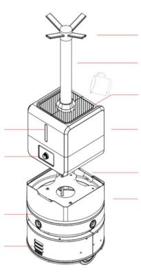 China Ultra Desinfecterend van de de Nevel3l/h Mist van de Nevelrobot 3000ml/H de Machinedesinfecterend middel Te koop