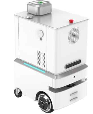 China AGV Disinfectant Spray Robot 5m H2o2 Dry Fog Machine Disinfectant for sale
