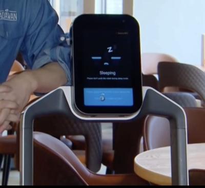 Cina Pubblicità della pubblicità automatizzata del BARBECUE di servizio di distribuzione dell'alimento del robot 30W in vendita