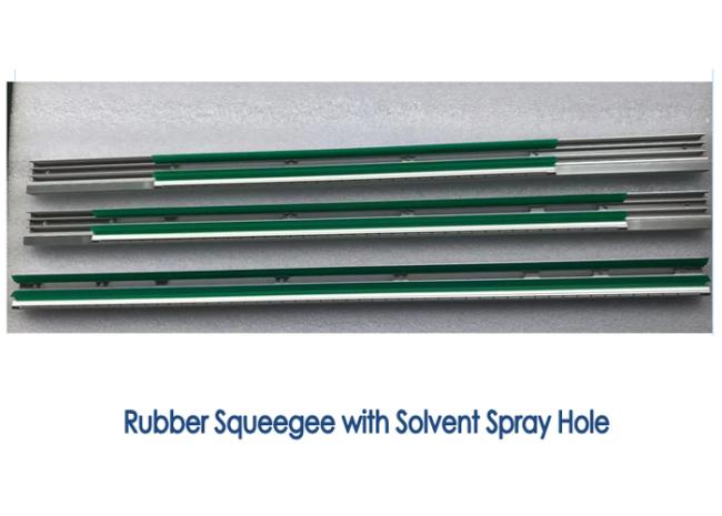 DEK Rubber Squeegee with Solvent Spray Hole