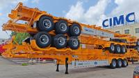 China 20001-25000 kg Max Payload CIMC Axle's 3-Axis Container Chassis Frames for sale