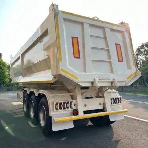 China 10 M 3 Axle U-Type Front Top Self-Dumping ABS Anti-Lock Braking System Cargo Semi Tipper Trailer in China for sale