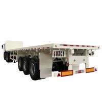 China Two used three-axle flat semi-trailers with high cost performance. for sale