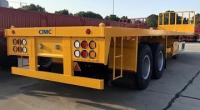 China Best Price 40T-100T Flatbed Low Bed Semi Trailer 3-Axle Skeletal Semi-Trailer for Container Transport for sale