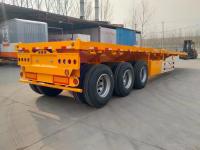 China Best Price 40T-100T Flatbed Low Bed Semi Trailer 3-Axle Skeletal Semi-Trailer for Container Transport for sale