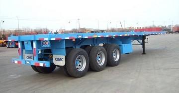 China CIMC Hot Sale 3 Axle made by high quality iron 40ft Container Chassis Car Trailers Flat Bed Container Flatbed Semi Trailer for sale