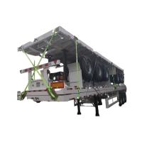 China CIMC Second hand 3-Axle Flatbed Skeleton Semi-Trailer for sale
